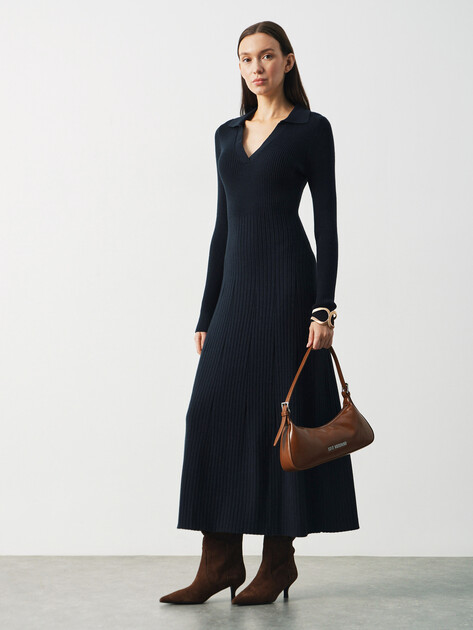 Платья MAISON DAVID 2024-087 ТЕМНО-СИНИЙ - купить в Москве | 4507235